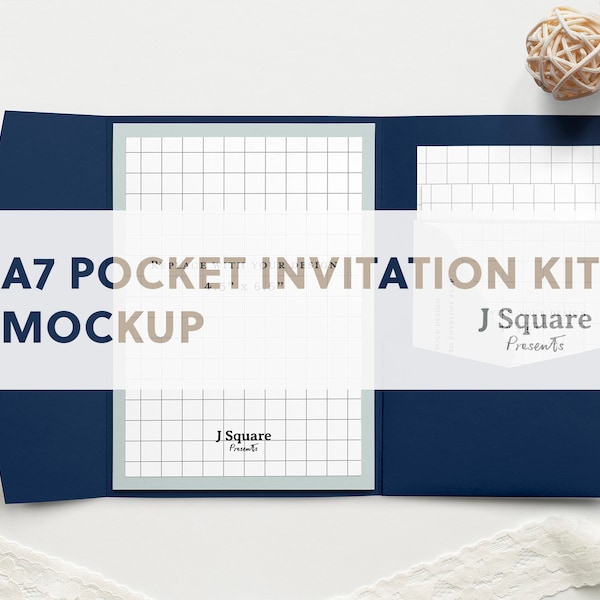Pocket Card Invitation Mockup - Etsy