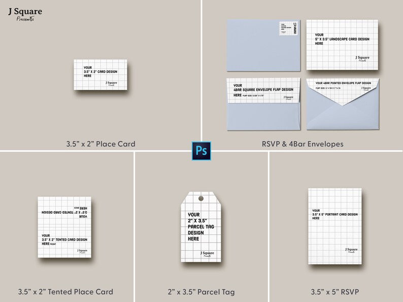 16 Flat Lay Invitation Card Set Mockups/ Minimalist Card Mockups/ PSD ...