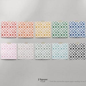10 Watercolor Checker Printable Scrapbook Paper/ Checkered Seamless ...