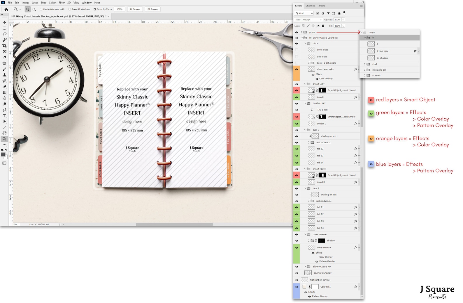 Discbound Planner Inserts Mockup/ Skinny Classic Happy - Etsy