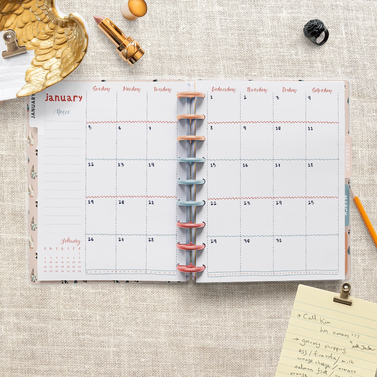 Happy Planner Mockup & Moveable Props, Classic Happy Planner Openbook ...