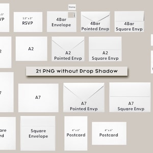 16 Flat Lay Invitation Card Set Mockups/ Minimalist Card Mockups/ PSD ...