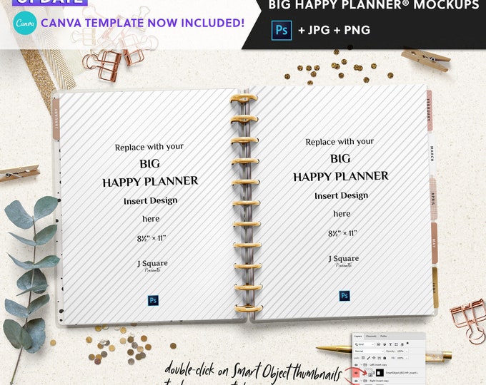 Letter Size Planner Mockup Styled Scene 1, Discbound Planner Openbook ...