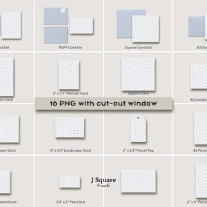 16 Flat Lay Invitation Card Set Mockups/ Minimalist Card Mockups/ PSD ...