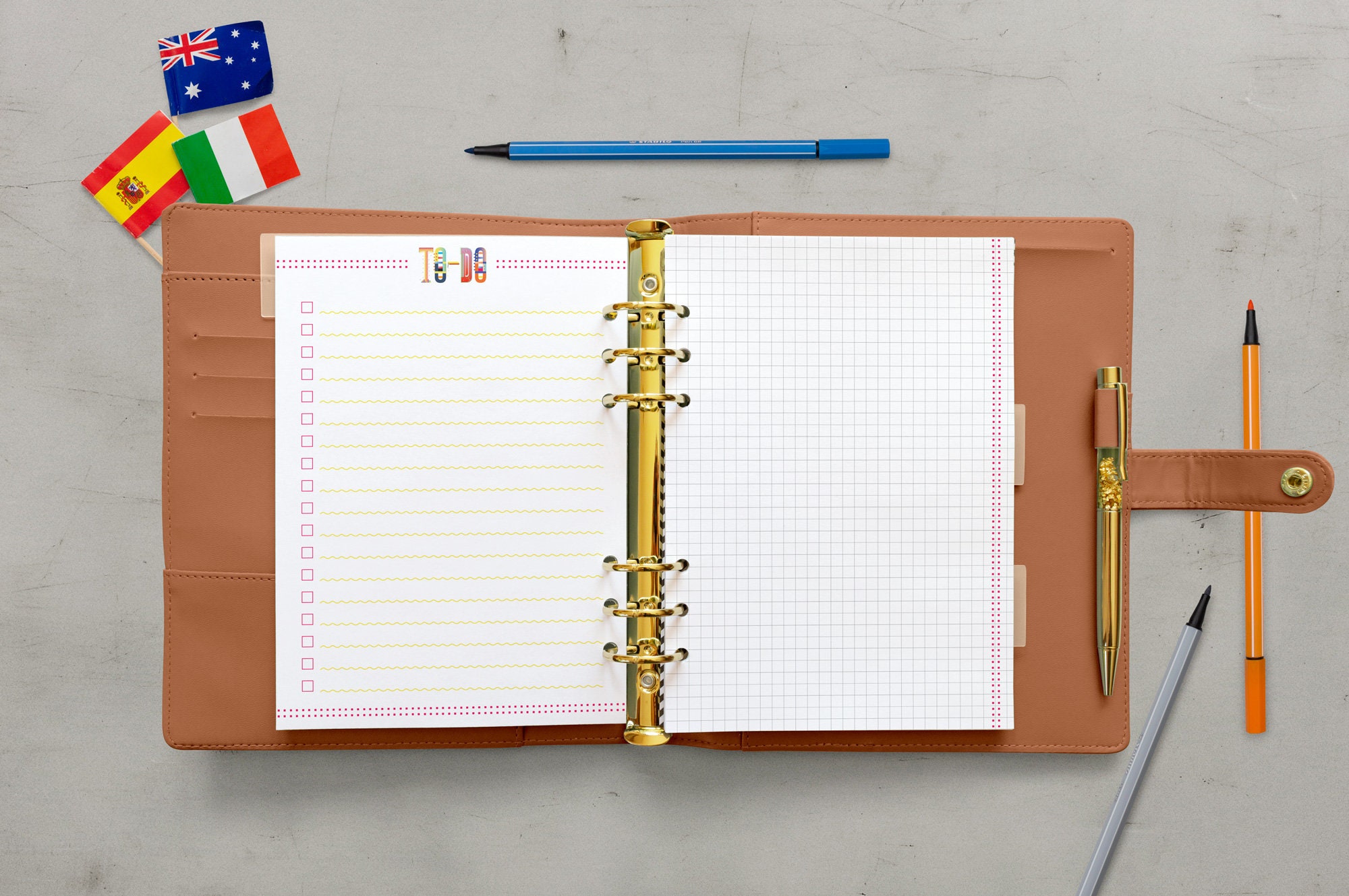 A5 Planner Inserts Mockup & Moveable Props Ring Bound Planner - Etsy