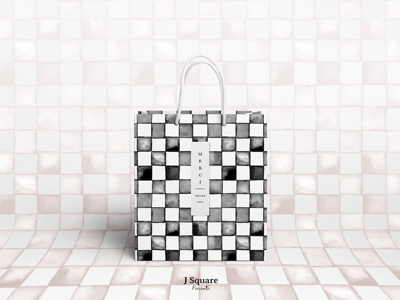 10 Watercolor Checker Printable Scrapbook Paper/ Checkered Seamless ...