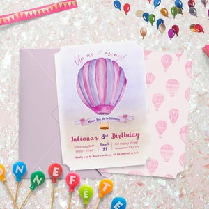 Watercolor Hot Air Balloon Clip Art & Pattern/ Nursery Clip Art ...