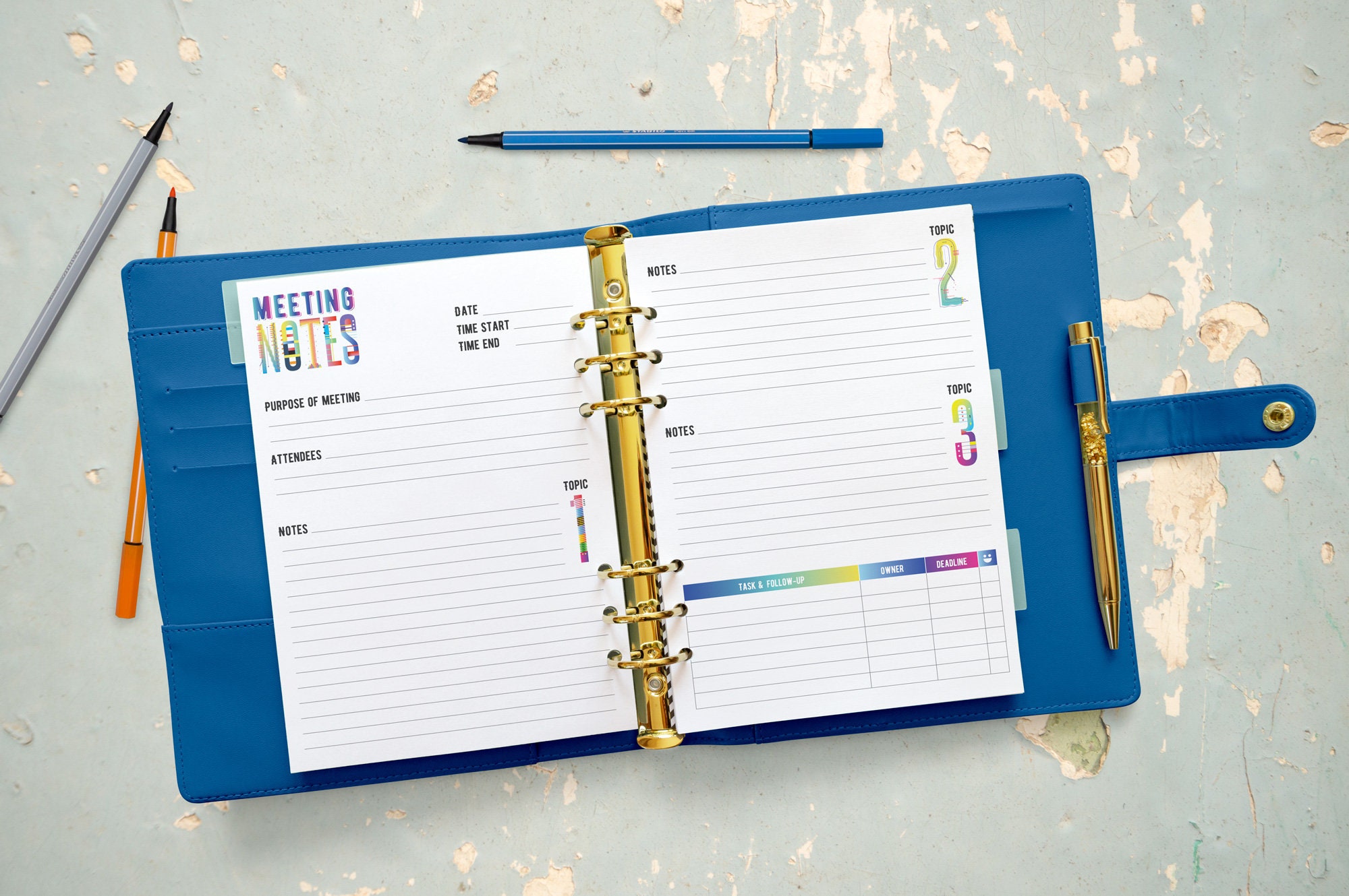 A5 Planner Inserts Mockup & Moveable Props Ring Bound Planner - Etsy