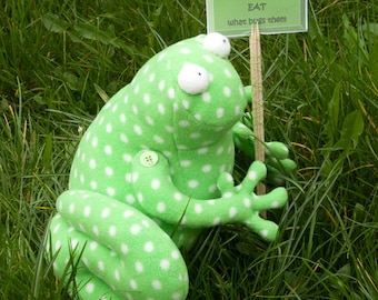 Ribbit the Fearless Frog Fleece Toy / Door-stop/ Home Decoration ...