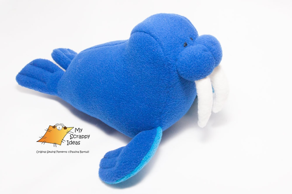 DIY Witty Walrus Fleece Toy / Softie / Stuffed Fabric Animal - Etsy