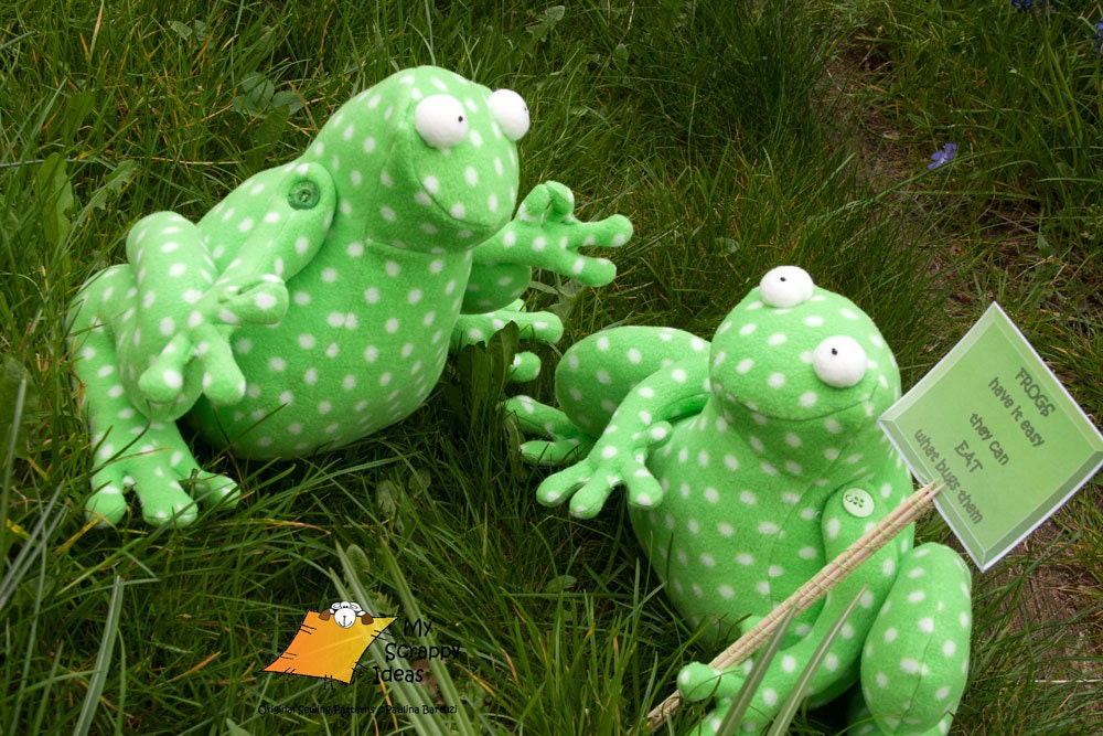 Ribbit the Fearless Frog Fleece Toy / Door-stop/ Home Decoration ...