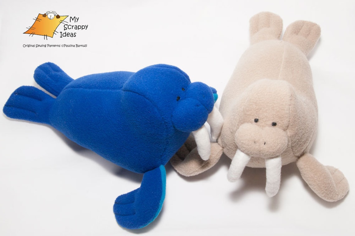 DIY Witty Walrus Fleece Toy / Softie / Stuffed Fabric Animal / Sea ...