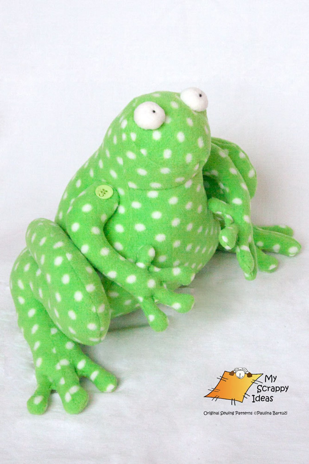 Ribbit the Fearless Frog- Fleece Toy / Door-stop/ Home Decoration ...
