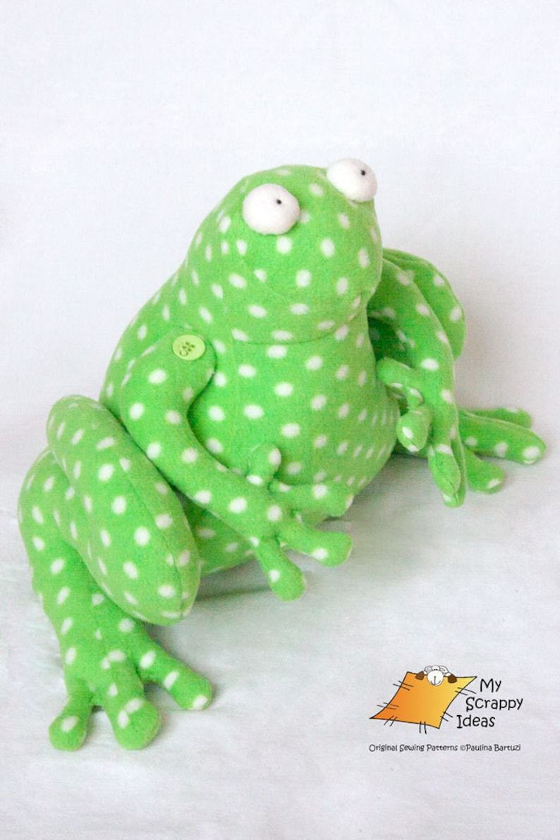 Ribbit the Fearless Frog- Fleece Toy / Door-stop/ Home Decoration ...