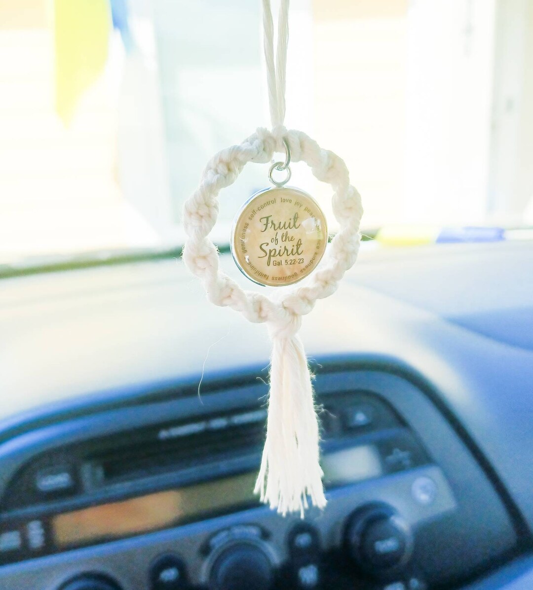 Christian Car Mirror Hanging, Mirror Car Cross, Saved by Grace ...