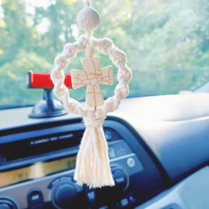 Rearview Mirror Car Cross Cross Car Charm Christian Cross - Etsy