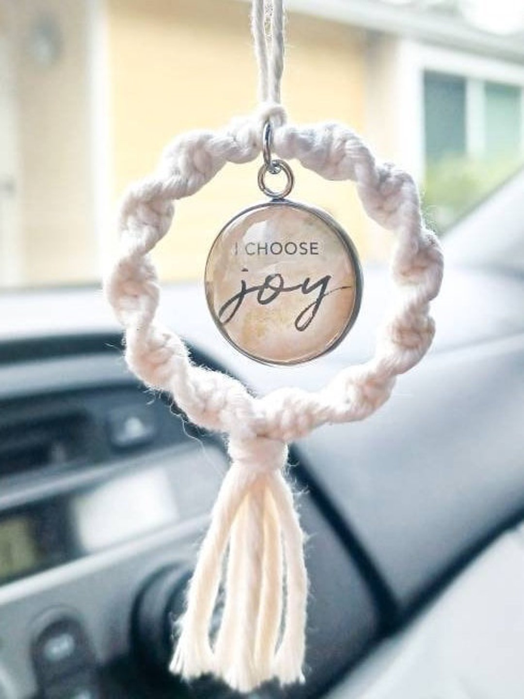 Christian Car Accessories, Jesus Car Mirror Cross Hanging, I Choose Joy ...