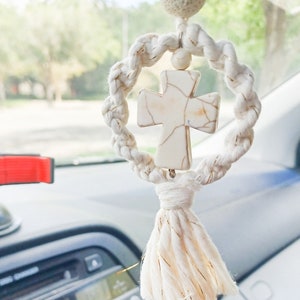 Rearview Mirror Car Cross Cross Car Charm Christian Cross - Etsy