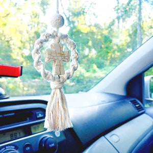 Rearview Mirror Car Cross Cross Car Charm Christian Cross - Etsy