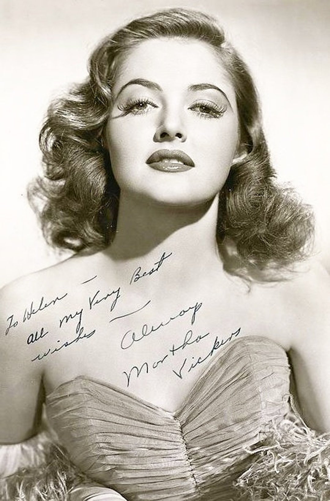 Black and White Postcard Type Publicity Photograph of Gorgeous Auburn ...