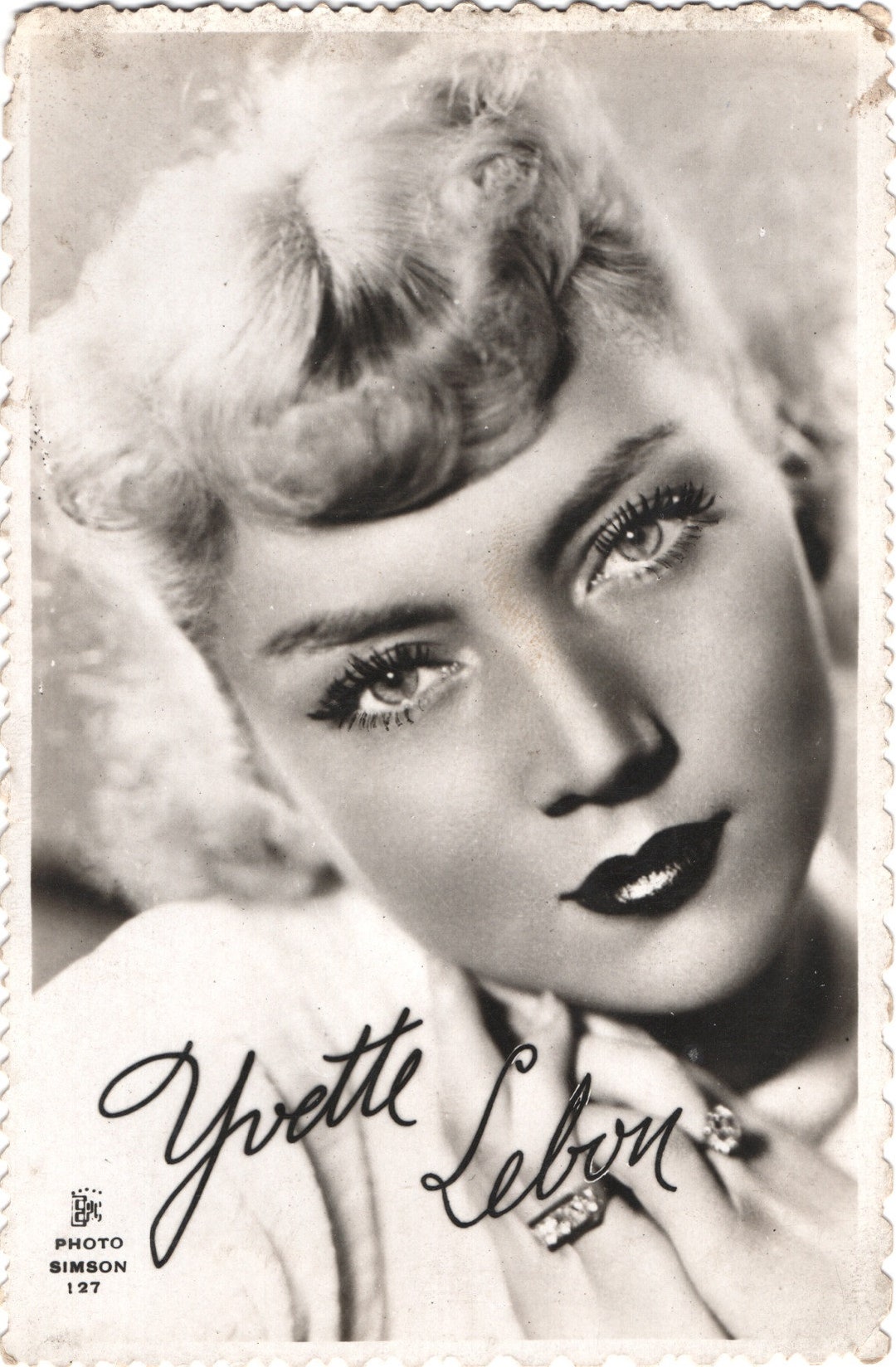 1930s Period Postcard Black & White Photograph of Attractive French ...