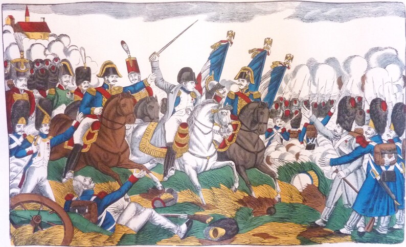 French Battle of Waterloo Print by Jean-charles Pellerin Circa - Etsy