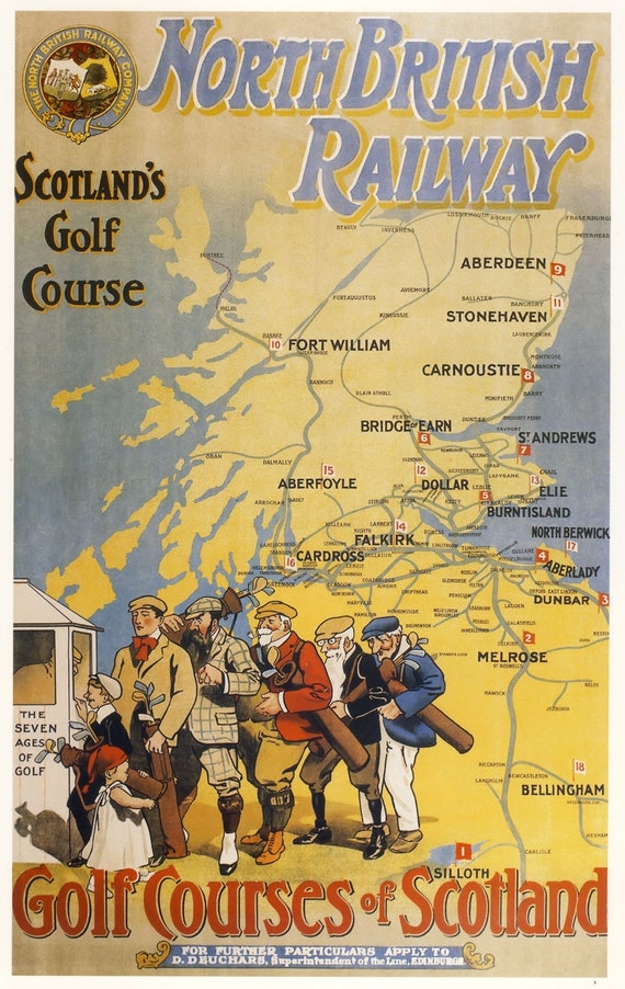 A4 Size Reproduced North British Railways Company Tourist | Etsy