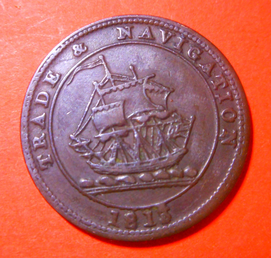 An Original British Georgian Period Halfpenny Token. Trade & Navigation ...