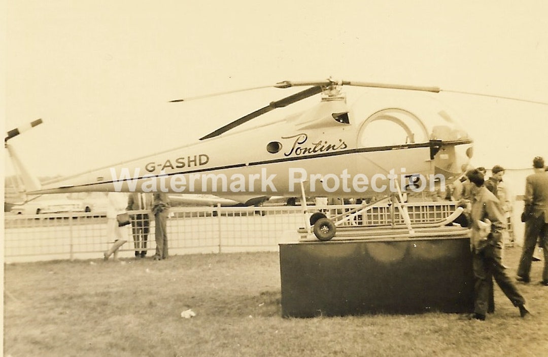 1960s Photo of Pontins Brantly B.2a Helicopter No G-ASHD. - Etsy