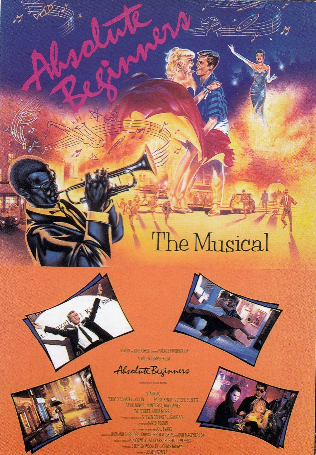 French Cinema Poster Postcard of the 1986 Film, absolute Beginners the ...