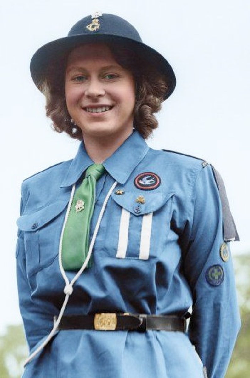 Reproduced Colour Portrait Photo of a Young Princess Elizabeth - Etsy