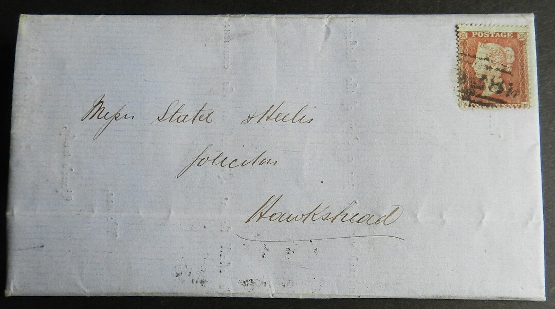 Old British Letter With Penny Red Stamp. Letter Dated 21st of June 1854 ...