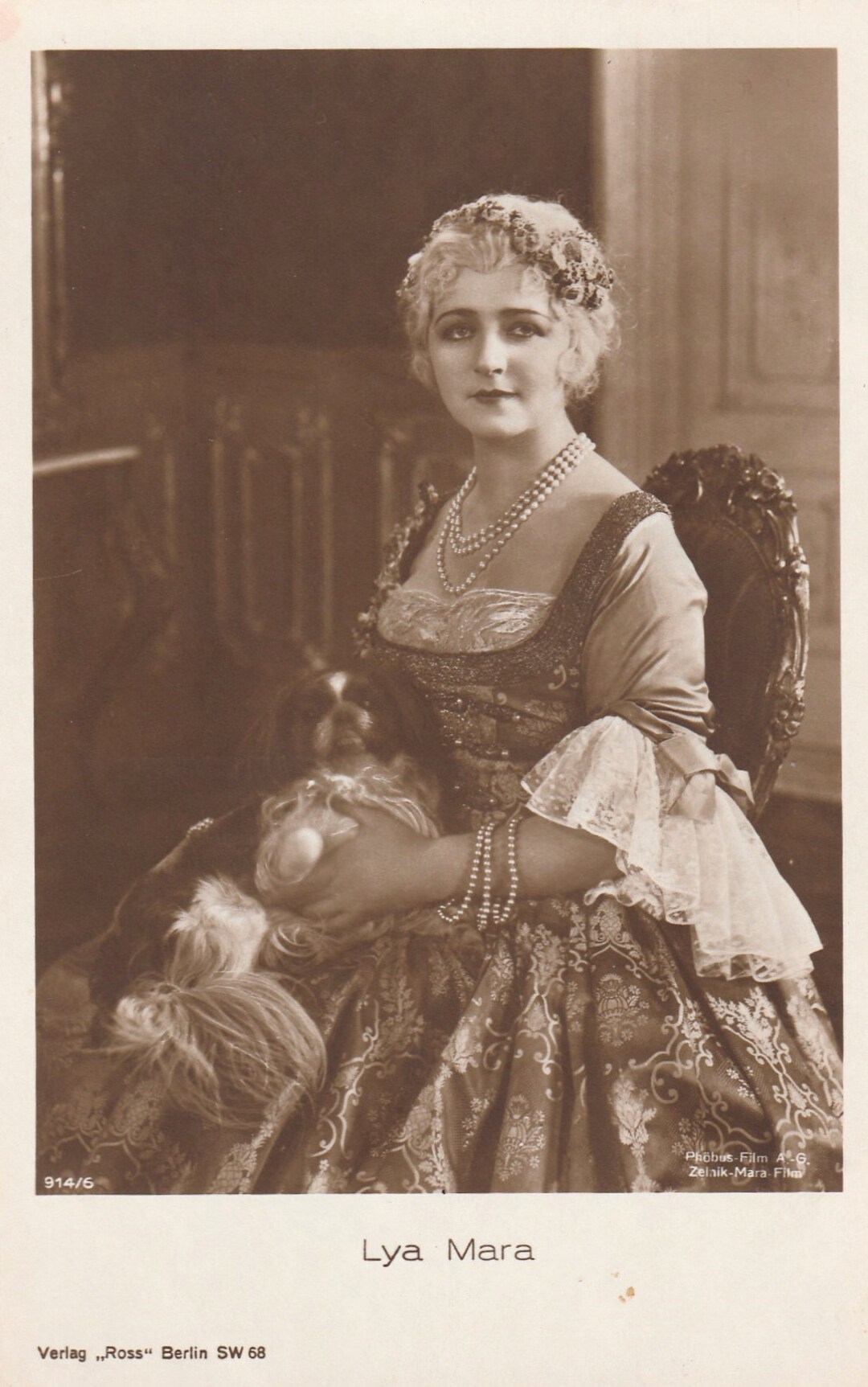 An Original 1930s Period German Sepia Toned Postcard of Russian Born, German Stage & Silent ...
