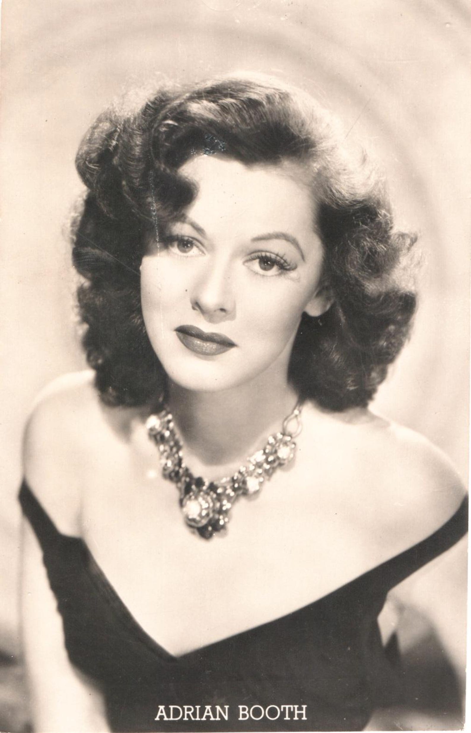 An Original 1940s Period Black and White Photo Postcard of American Film Star & Actress Adrian ...