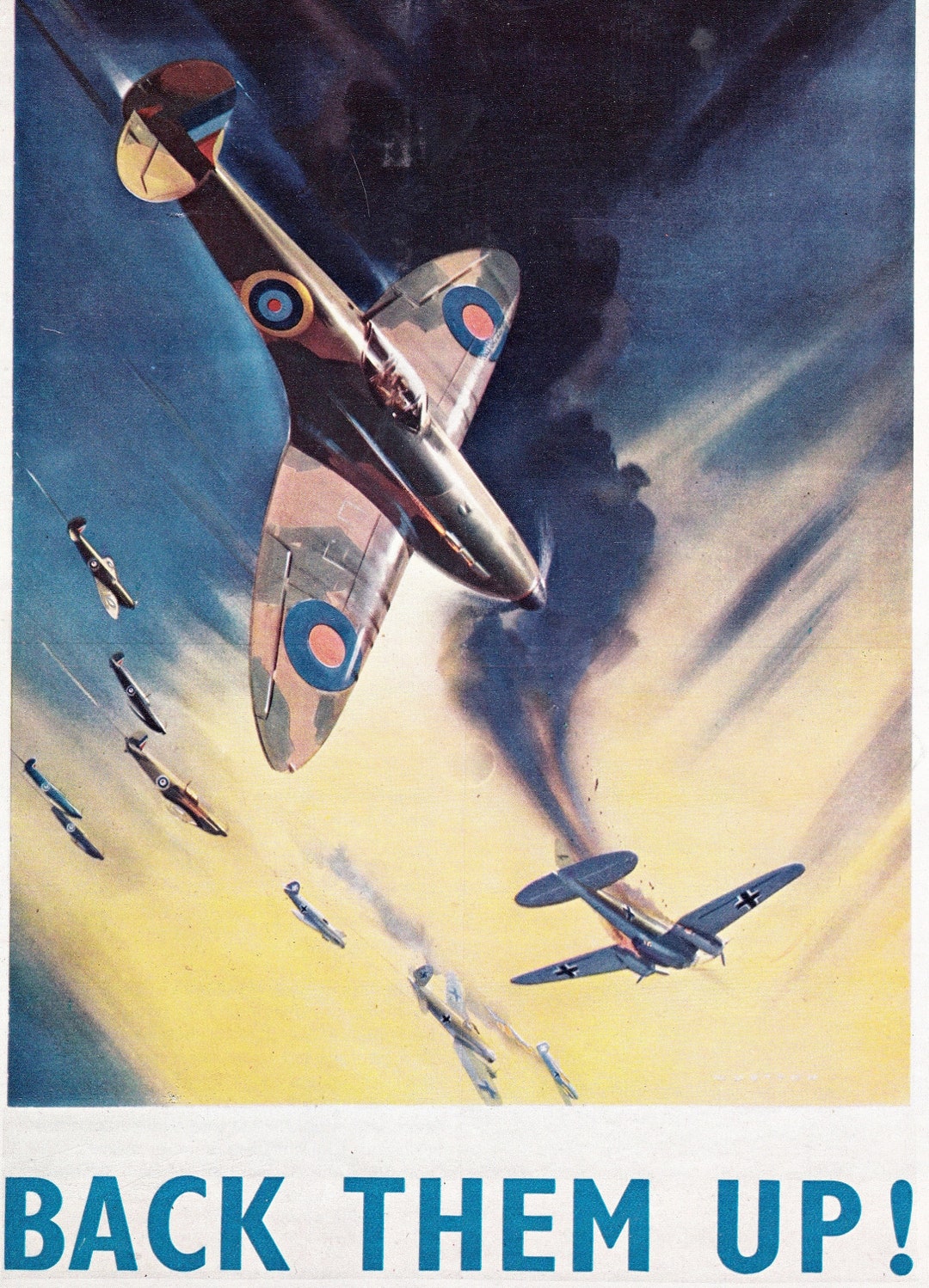 Reproduced WW2 British Propaganda/public Information Poster. Spitfire ...