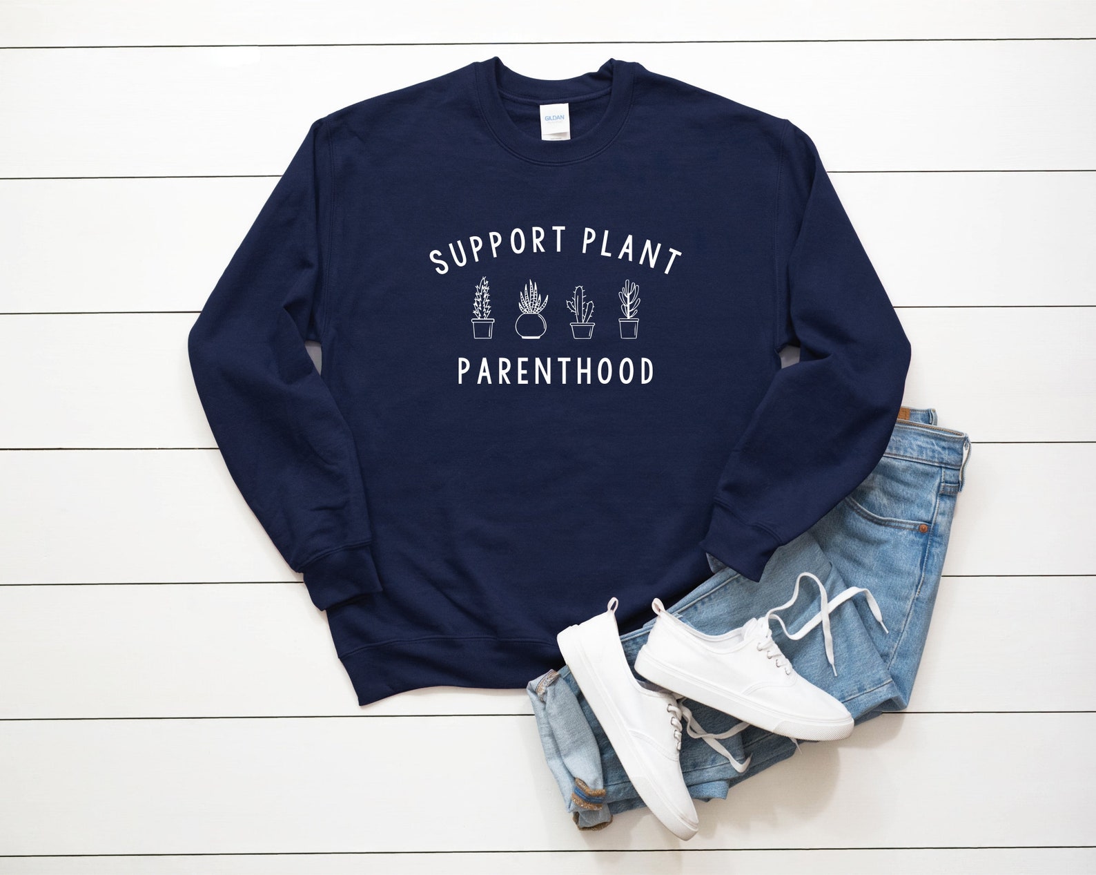 Support Plant Parenthood Sweatshirt Plant Sweatshirt Plant - Etsy