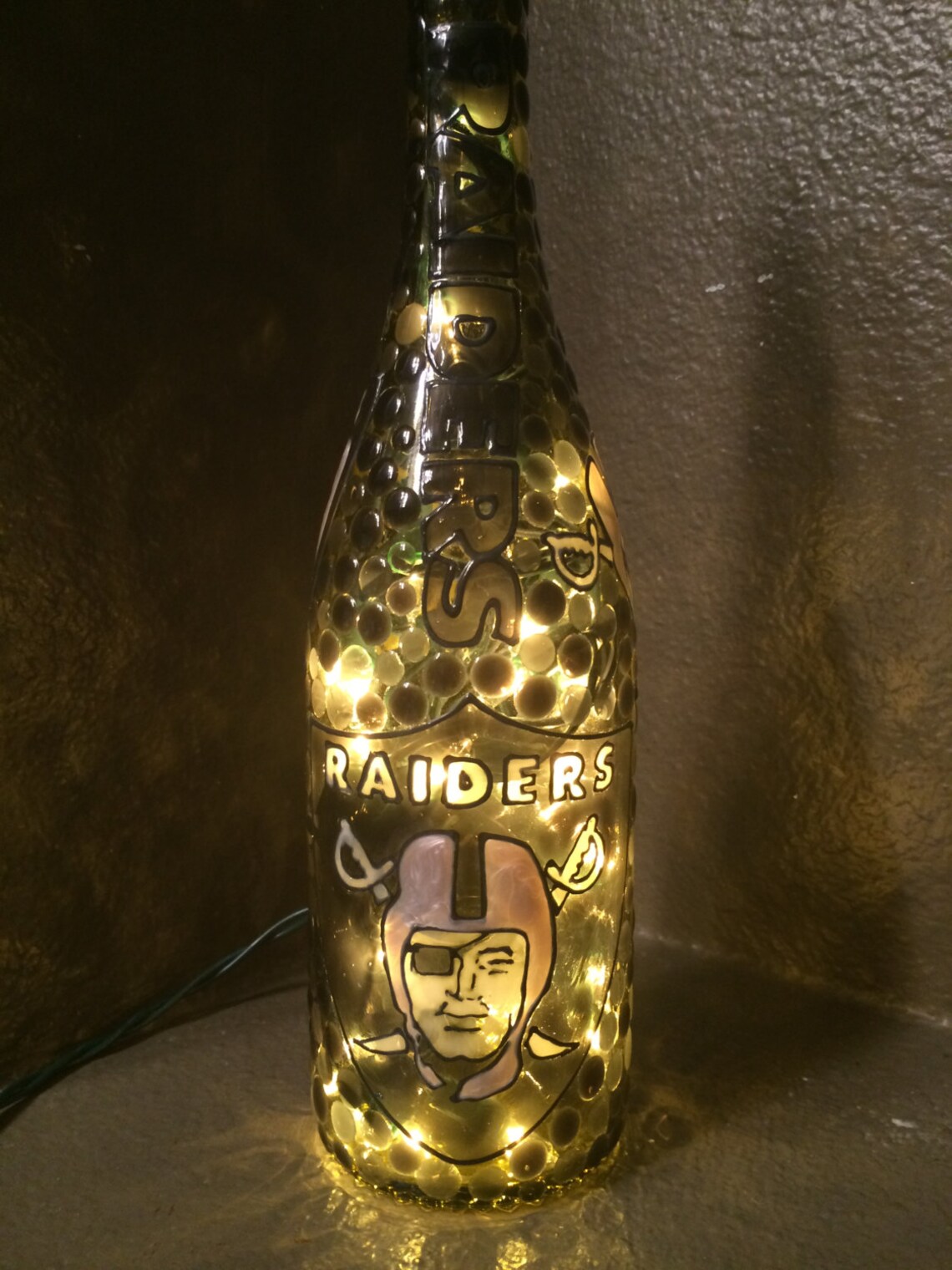 Las Vegas Raiders Lighted Wine Bottle - Etsy