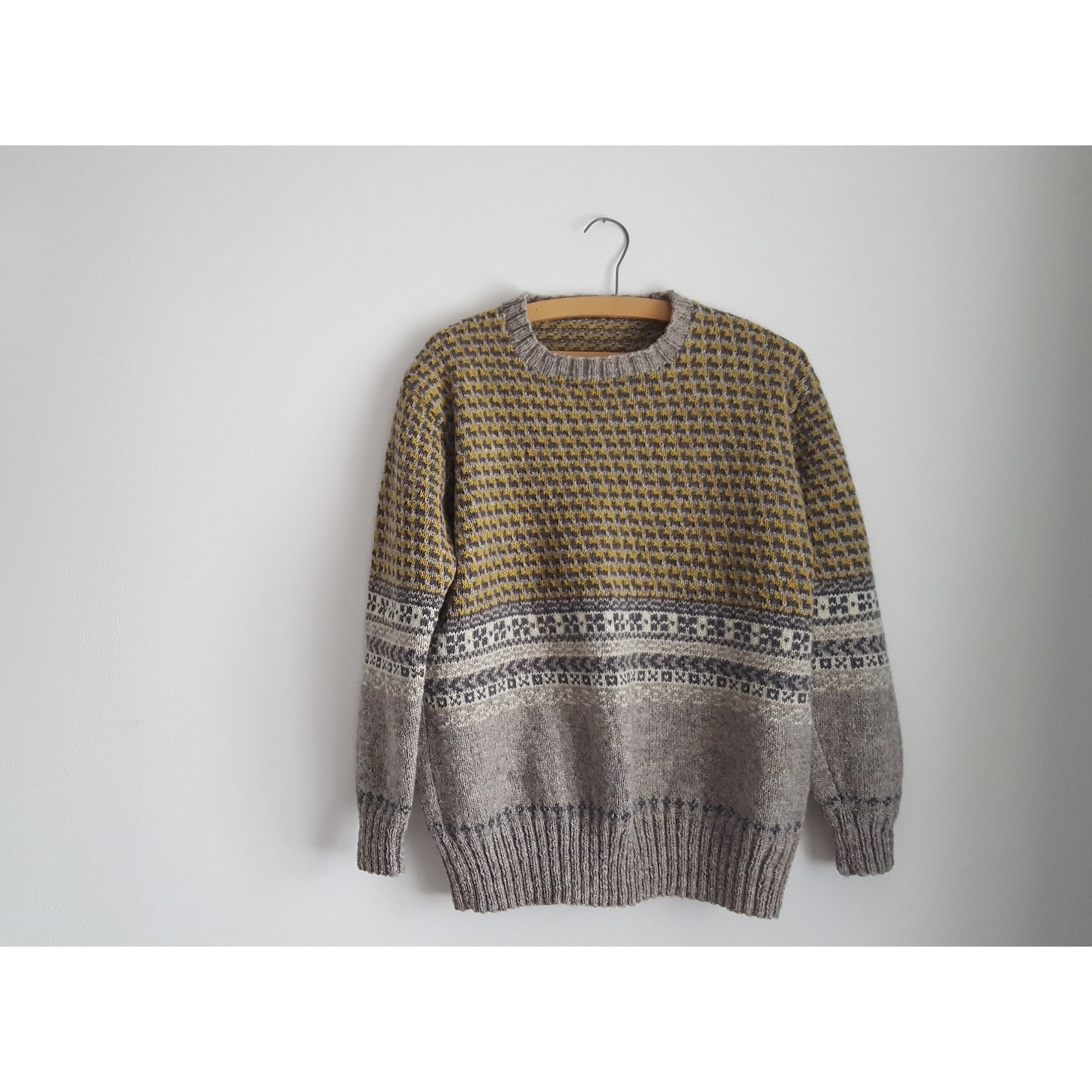 Knitting Pattern for - Cartwright Handknitted Sweater in Check and Fair ...
