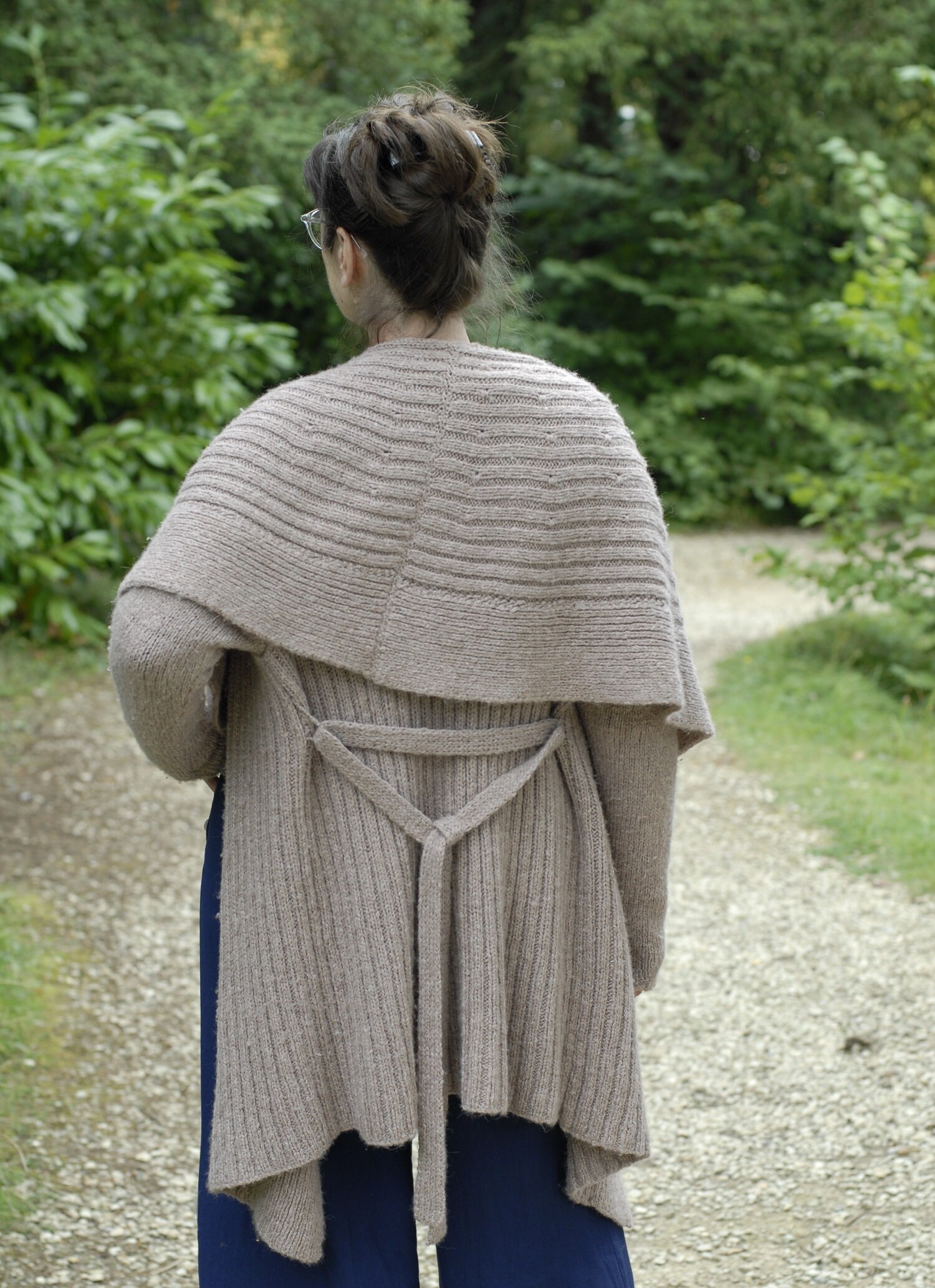 Knitting Pattern PDF - Shawl Collar Wrap Coat - Etsy Canada