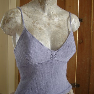 Knitting Pattern PDF for - Cotton Camisole - Etsy