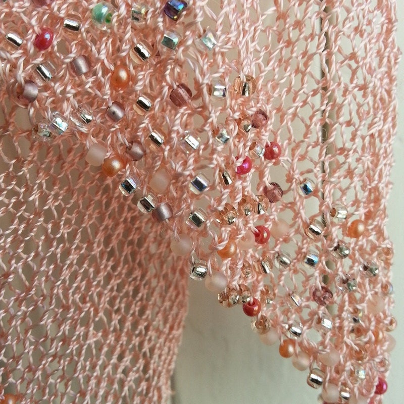 Scarf With Beads - Etsy