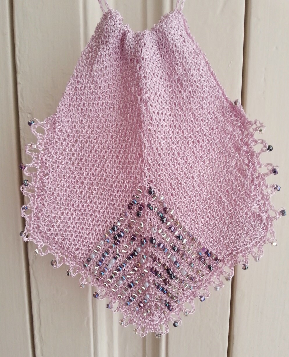 Knitting Pattern for Lace Beaded Scarf and Bag - Etsy