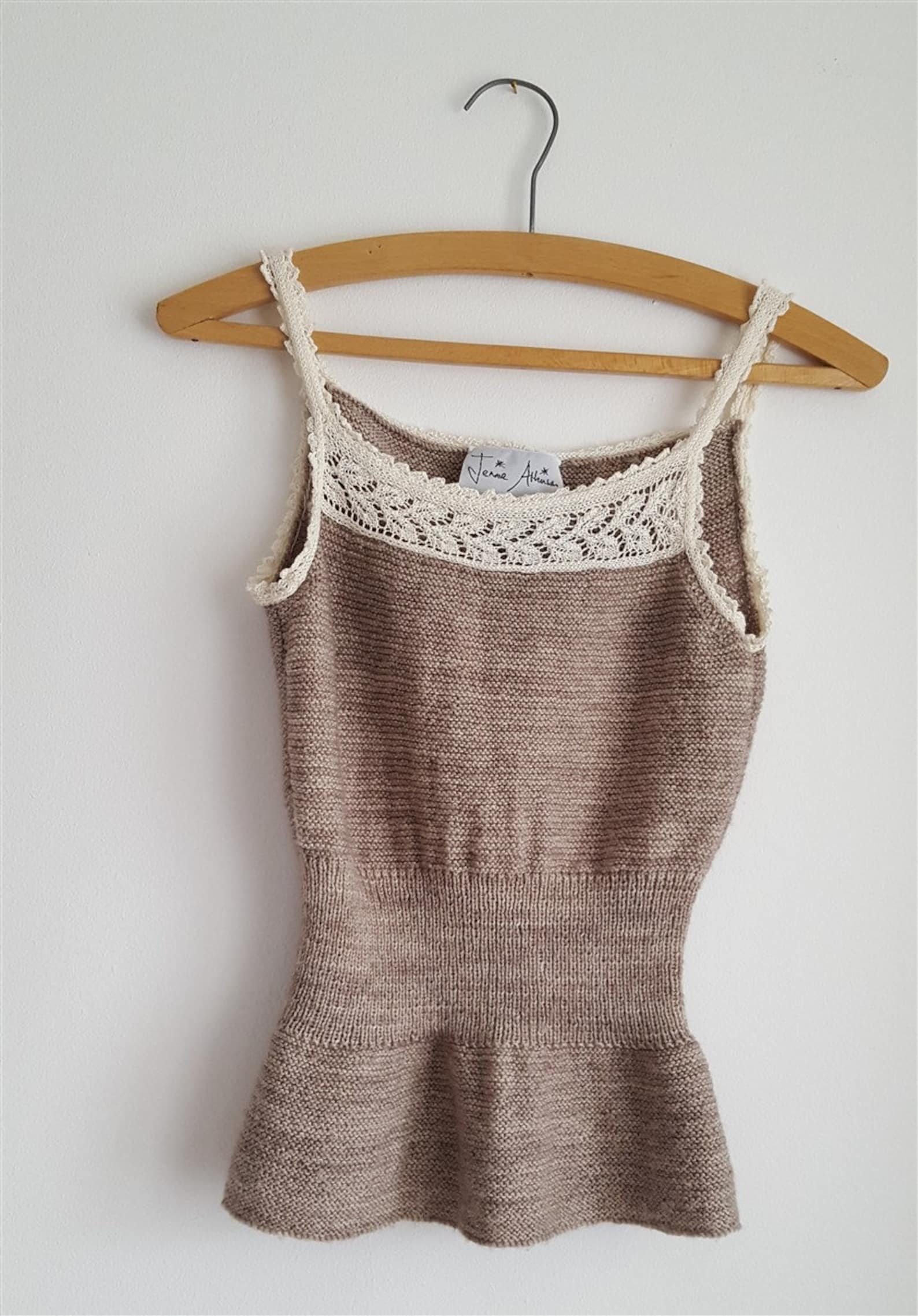 Knitting Pattern for Lace-edged Camisole a Simple Wool | Etsy