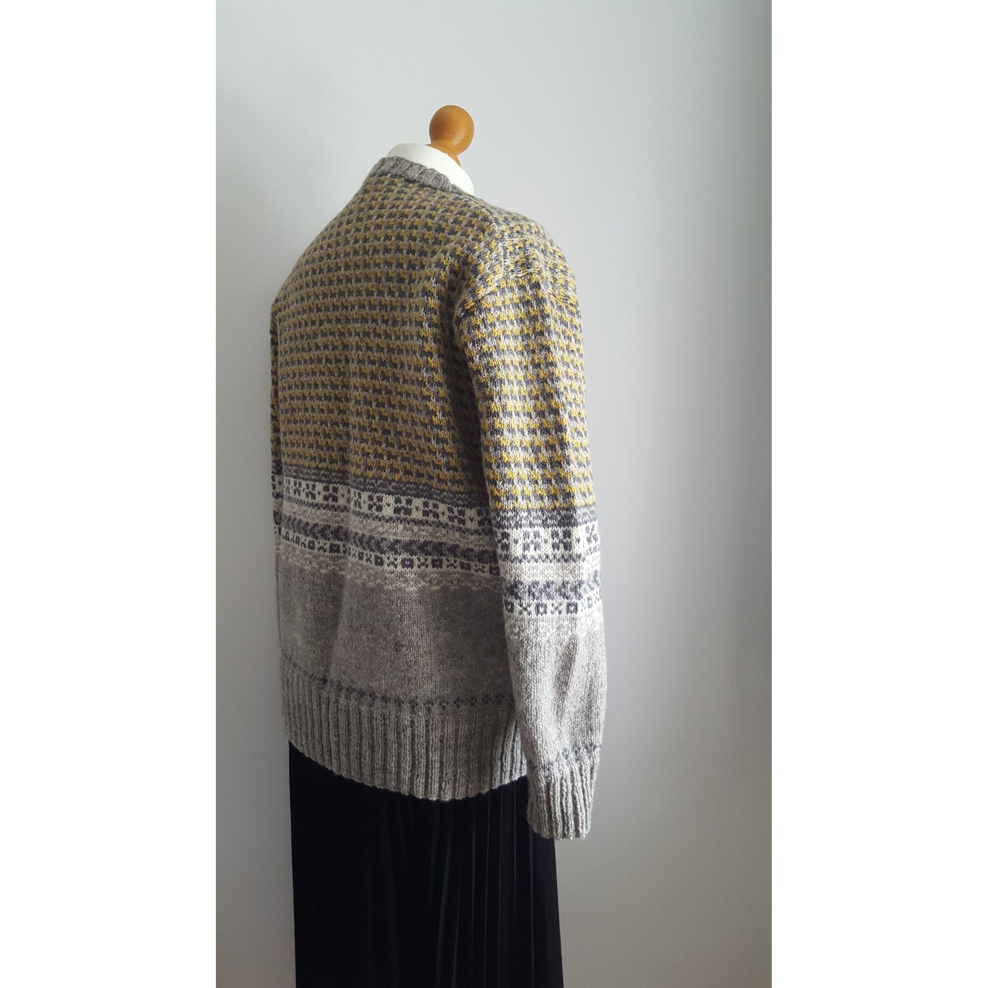 Knitting Pattern for - Cartwright Handknitted Sweater in Check and Fair ...