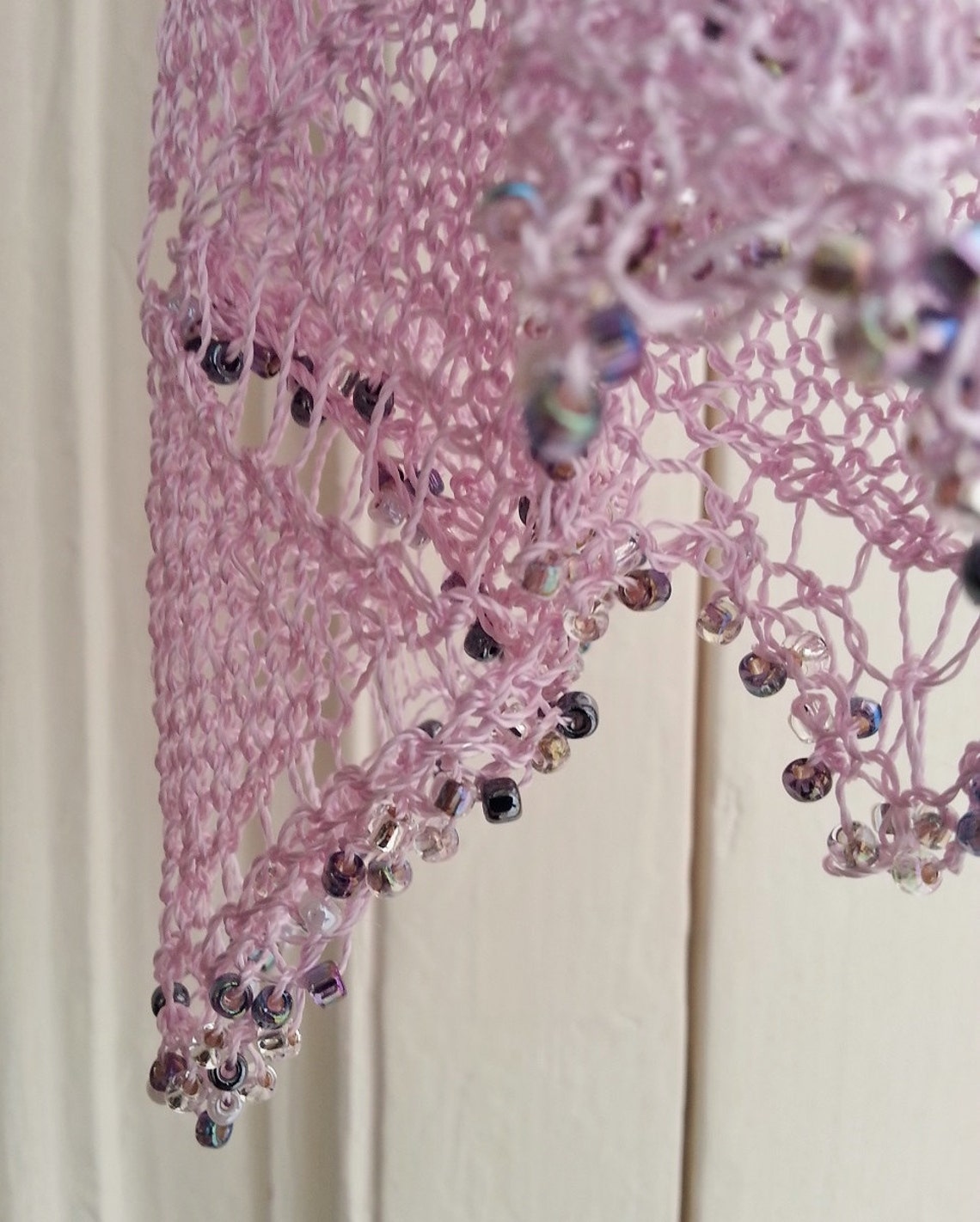 Knitting Pattern for Lace Beaded Scarf and Bag - Etsy