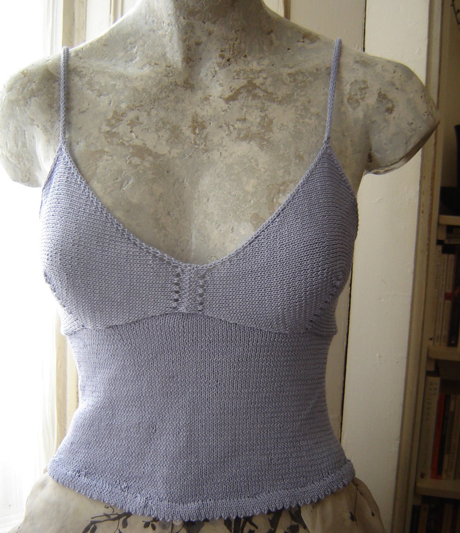 Knitting Pattern PDF for - Cotton Camisole - Etsy