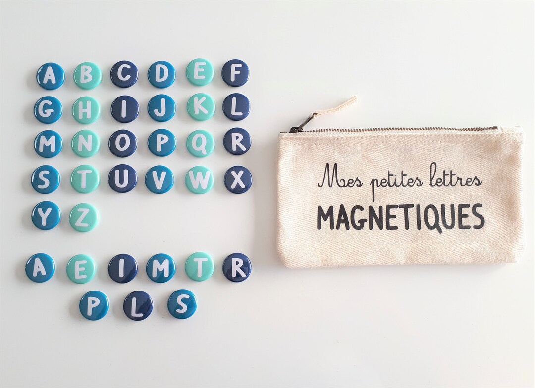 BLUE Magnetic Letters in Their Customizable Case - Etsy