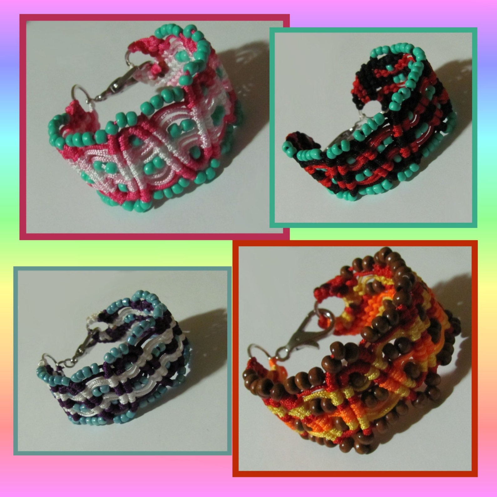 Micro Macrame Basic Wave Bracelet Tutorial. Easy to Follow Instructions. - Etsy