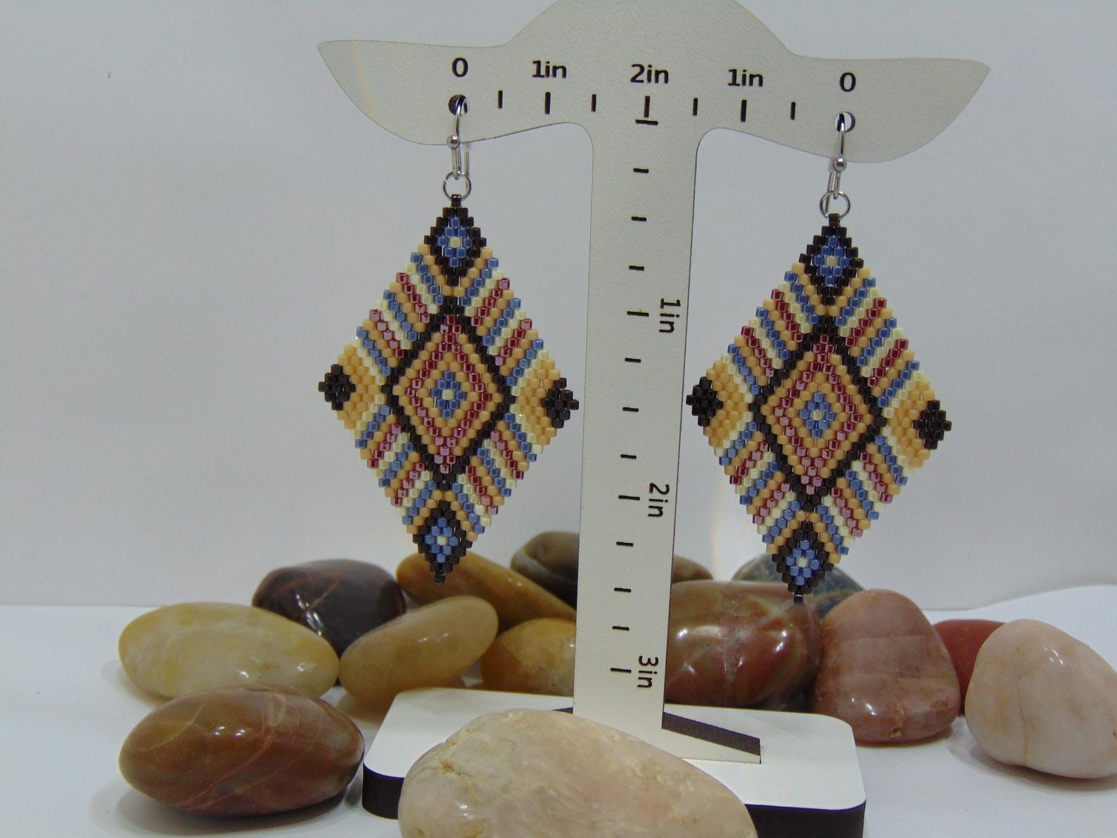 Native American Beaded Earrings, Beaded Earrings, Brick Stitch Earrings ...