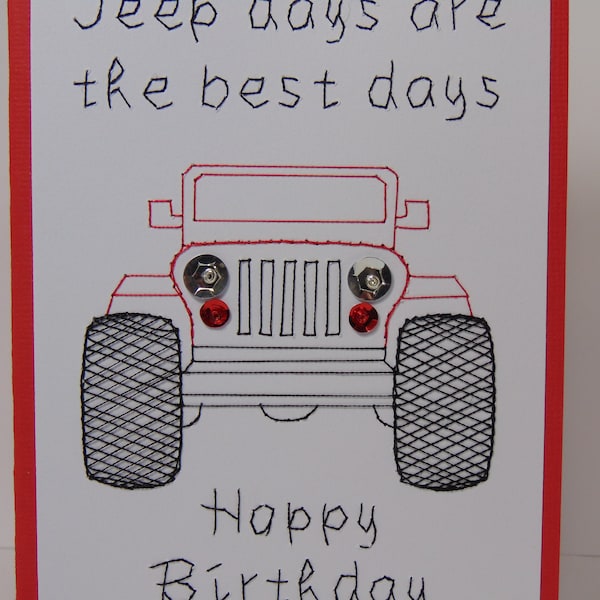 Jeep Birthday Greeting Cards - Etsy